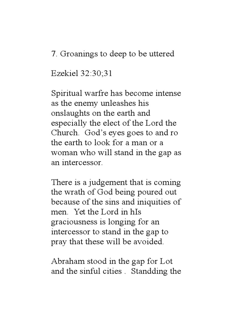 Groaning S | PDF | Intercession | Prayer