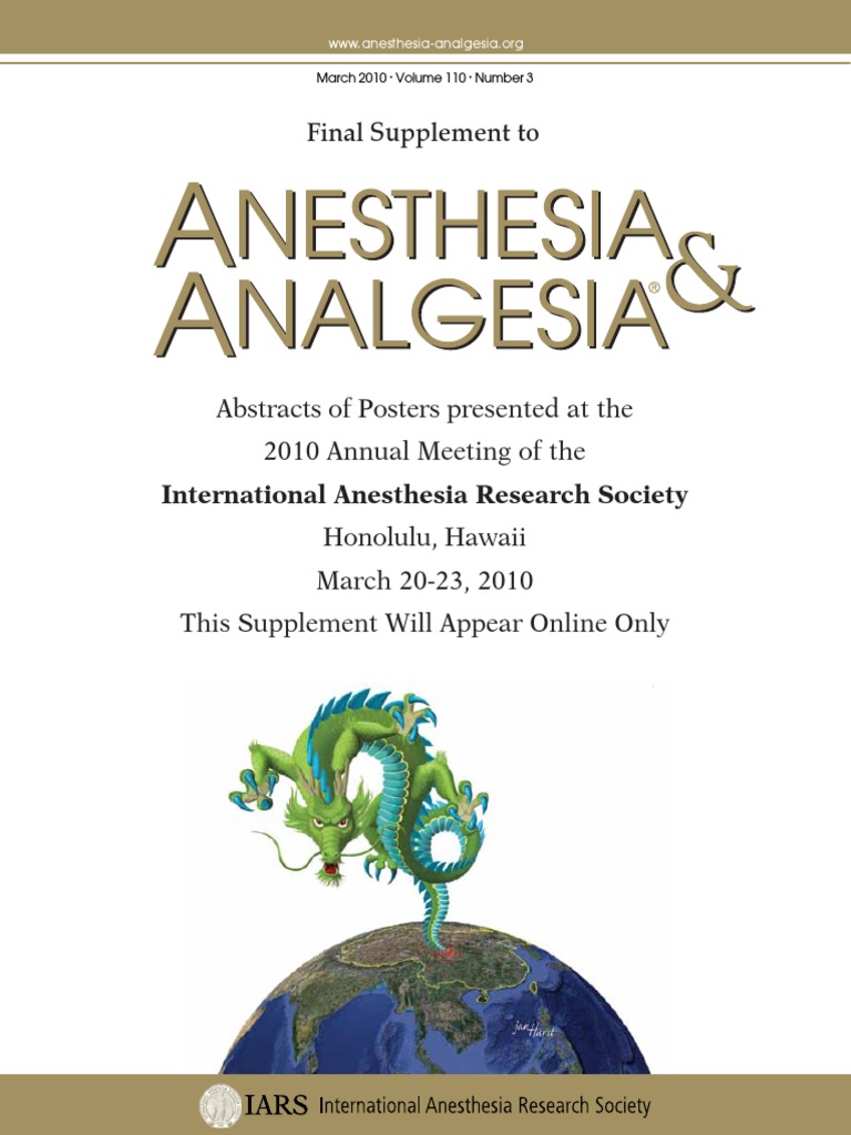 2010 Abstract Supplement | PDF | Anesthesia | Health Sciences