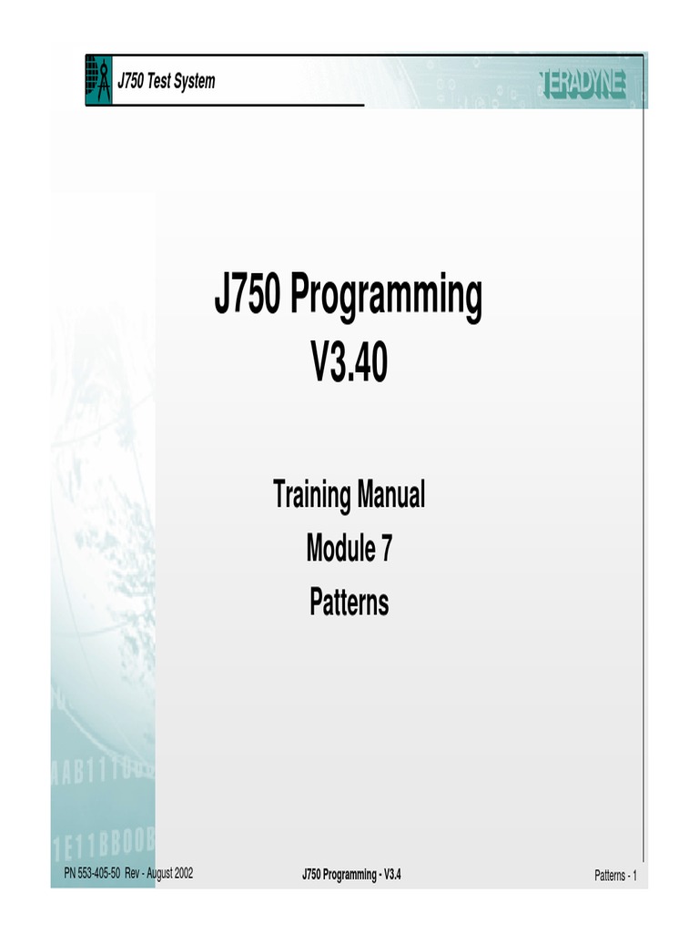 J750 Programming Training Manual | PDF | Command Line Interface ...