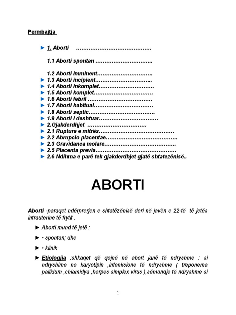 ABORTI | PDF