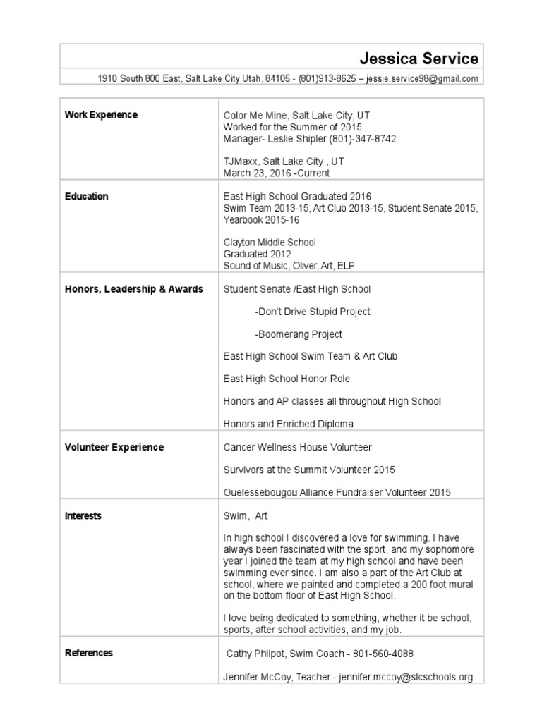 Jessica Resume | PDF