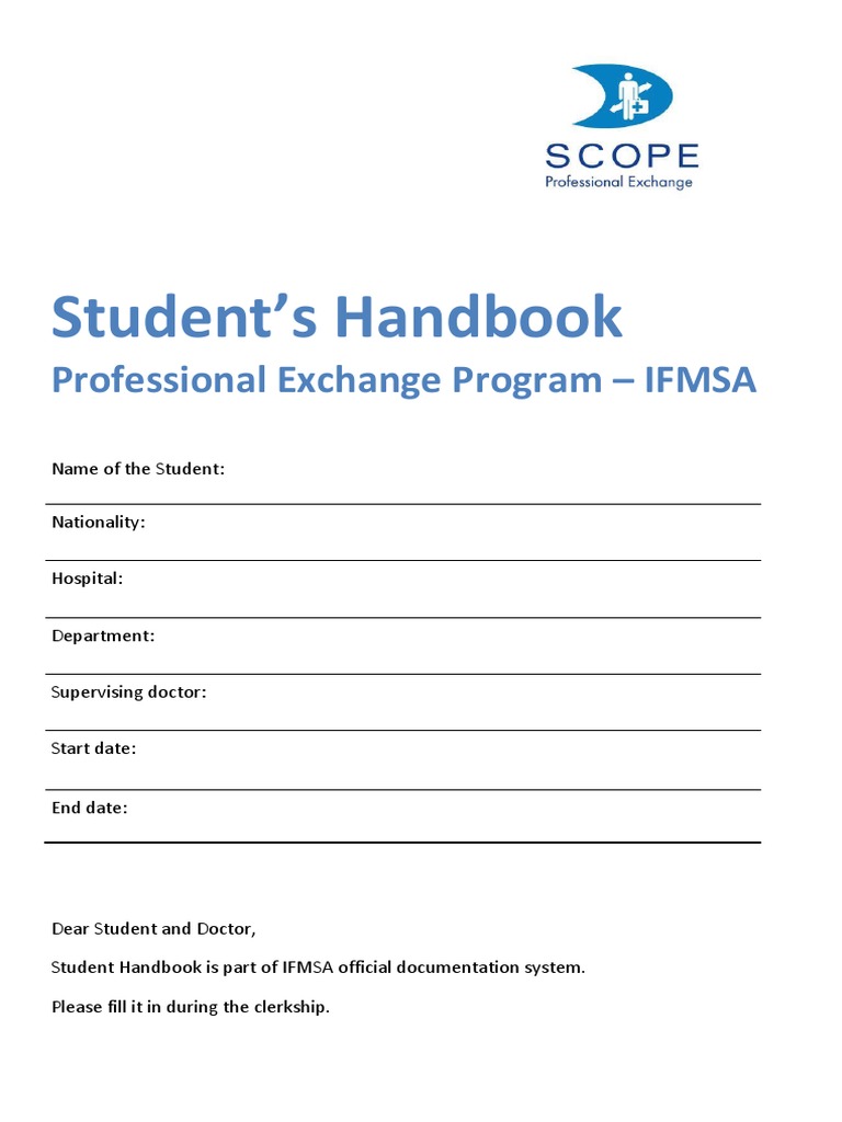 SCOPE Student's Handbook | PDF | Medical School | Health Care