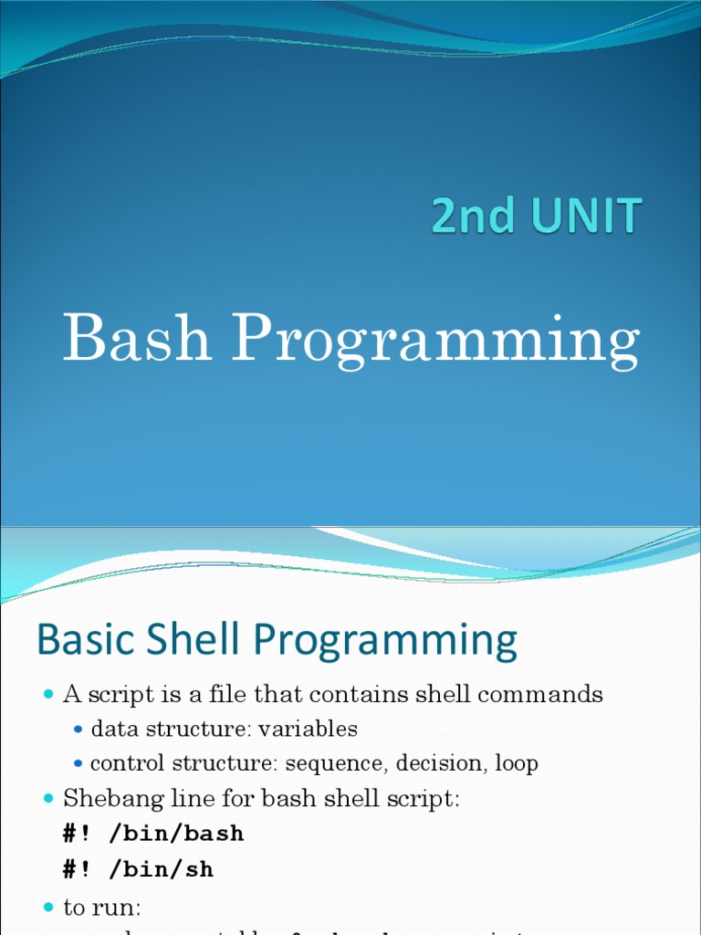 Linux Programming Lecture Notes On Unit 2 Pdf Command Line Interface Control Flow 1508