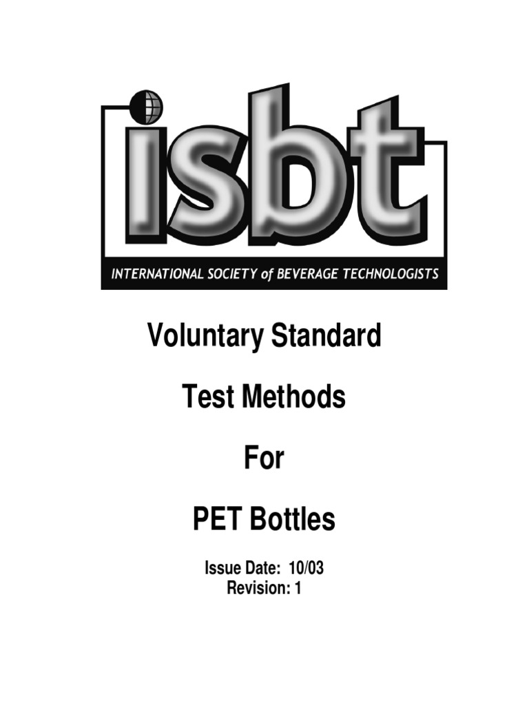 ISBT Bottle Test Methods Manual 0604 | PDF | Sodium Hydroxide | Calibration