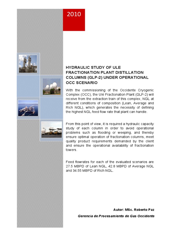 Distillation Column Case Study | PDF | Natural Gas Processing ...