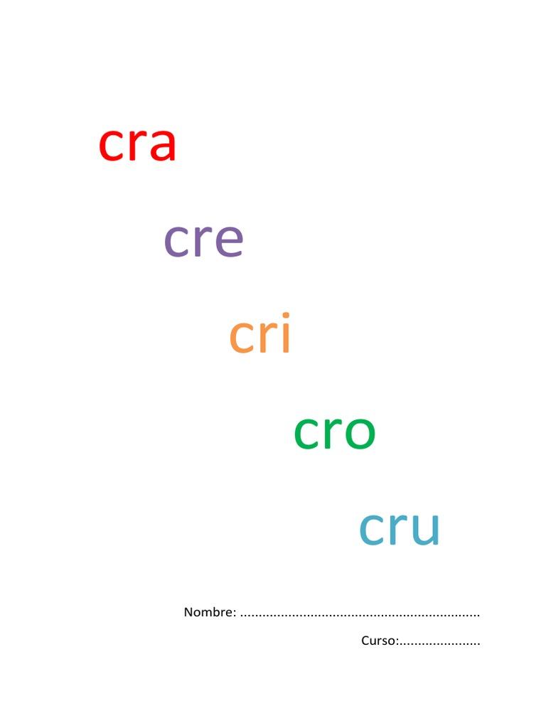 Cra Cre Cri Cro Cru Imprenta | PDF | Hogar, jardinería y bricolaje