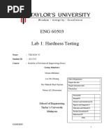 Hardness Test (Lab Report) | PDF | Hardness | Alloy