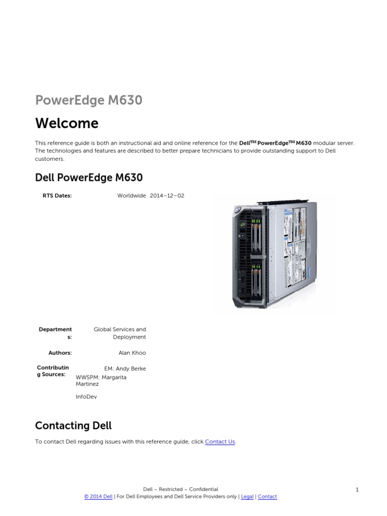 PowerEdge M630 | PDF | Hyper V | Solid State Drive
