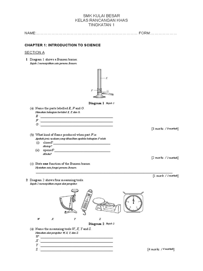 Form 1 - Science - Part 2 | PDF | Science & Mathematics