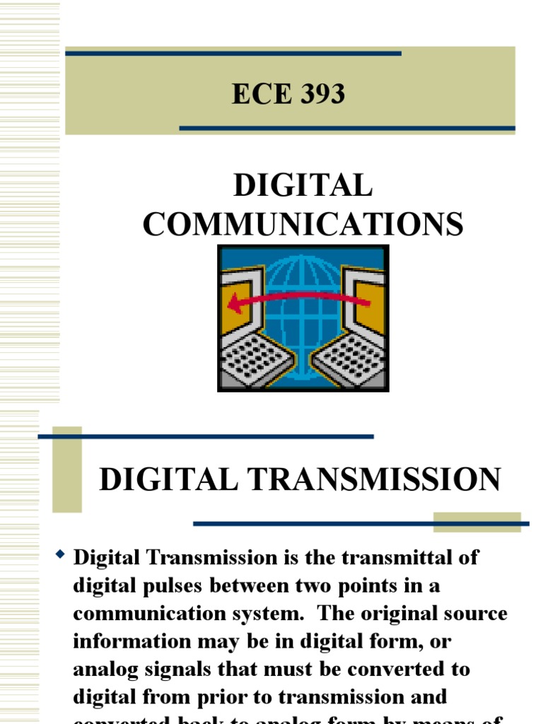 Digital Transmission and Modulation | PDF | Modulation | Error Detection And Correction