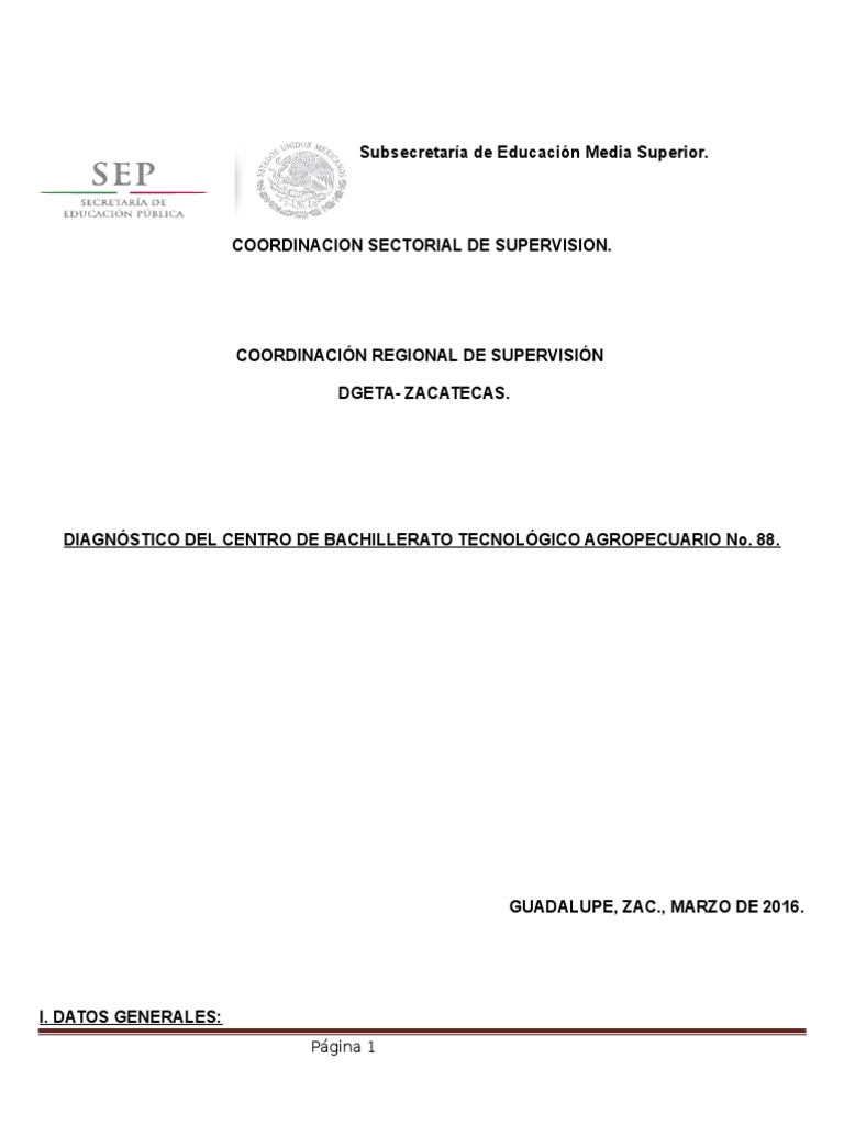 Diagnóstico Cbta 88 | Descargar gratis PDF | Abandonos de la escuela ...
