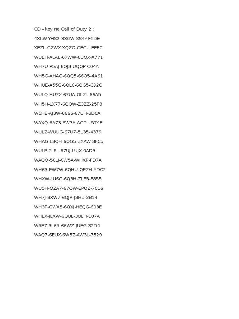 CD Seriales de Call of Duty 2 | PDF