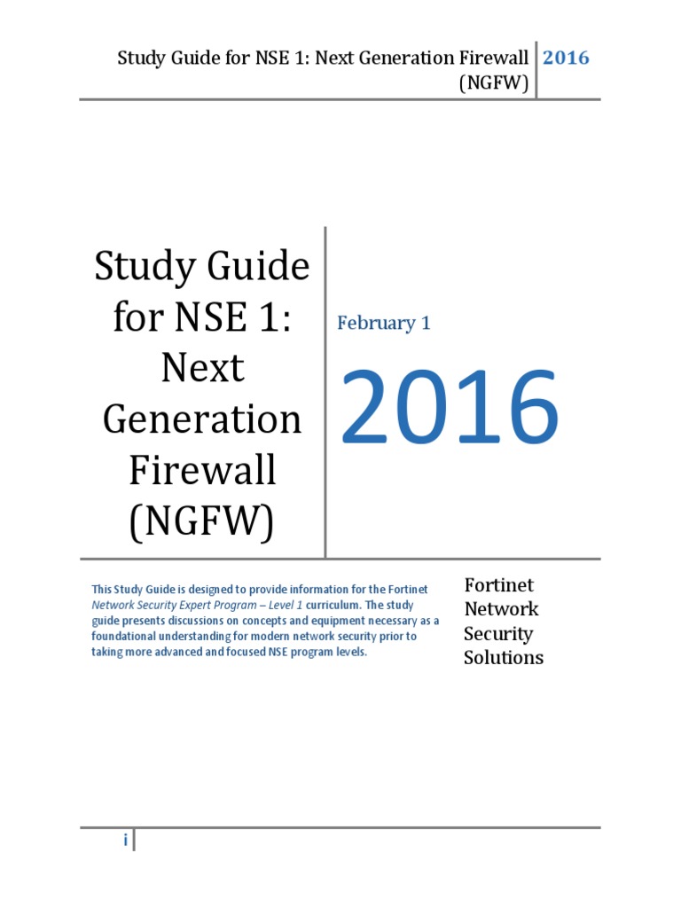 Module 2 - NSE1 - NGFW | PDF | Firewall (Computing) | Computer Network