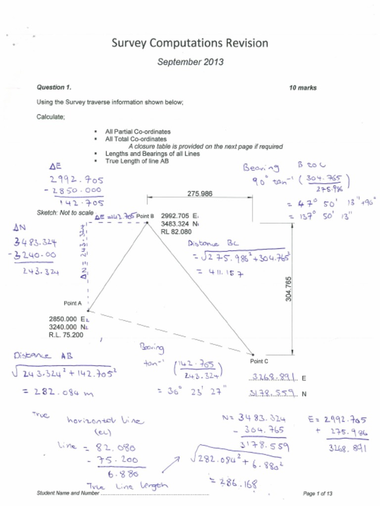 Surveying Computation | PDF