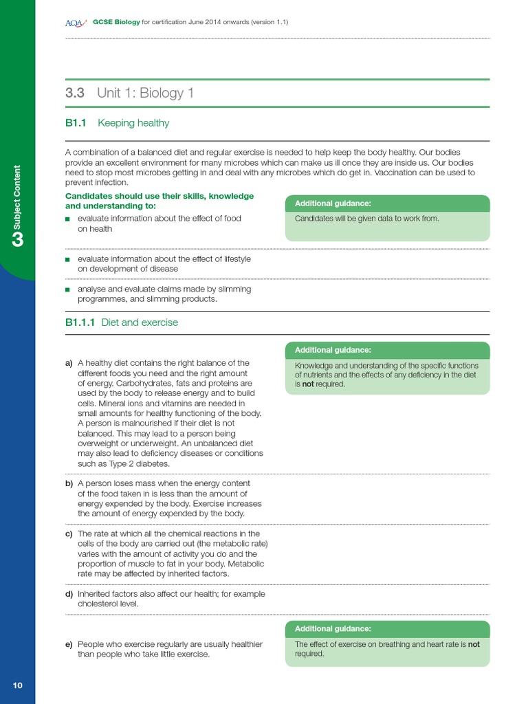 Gcse Biology Unit 1 | PDF | Infection | Evolution