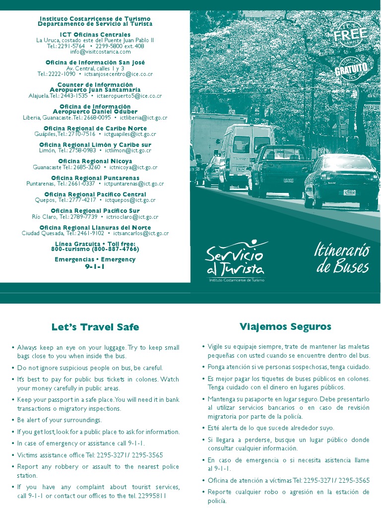 Itinerario Buses Costa Rica | PDF | Costa Rica | Industrias