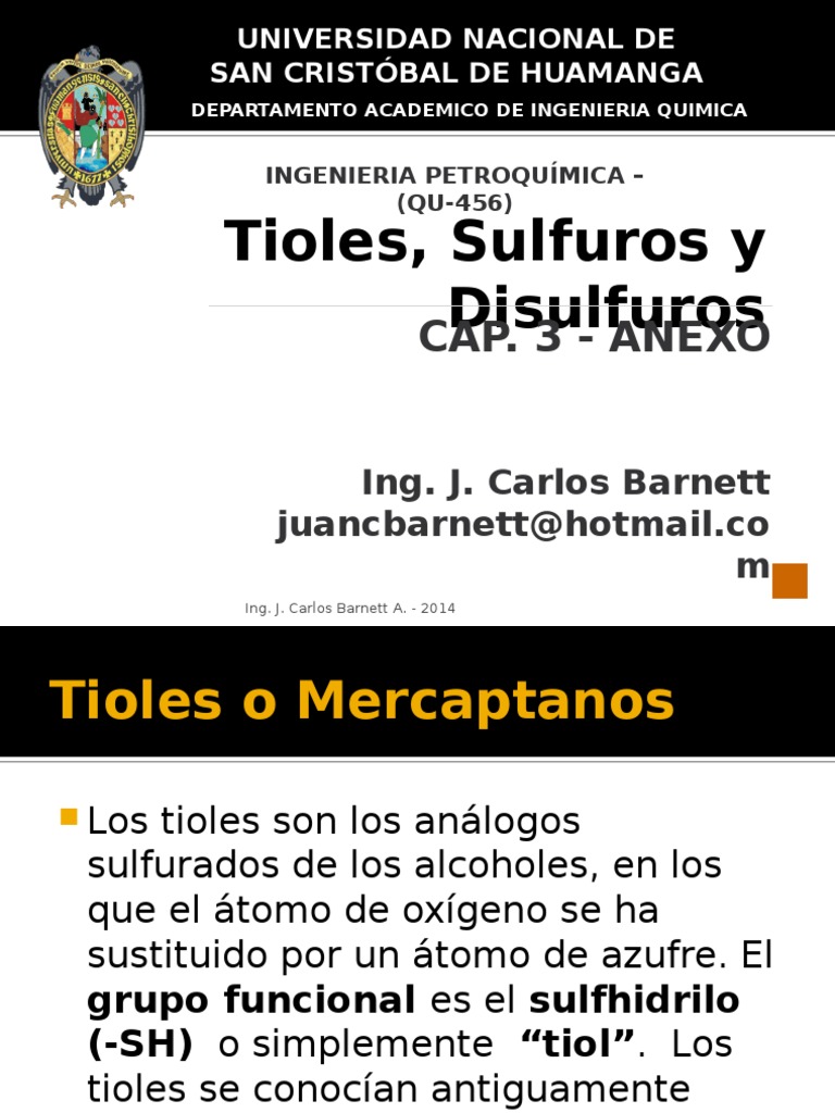 Clase 02 Anexo 1 | PDF | Tiol | Compuestos de hidrógeno