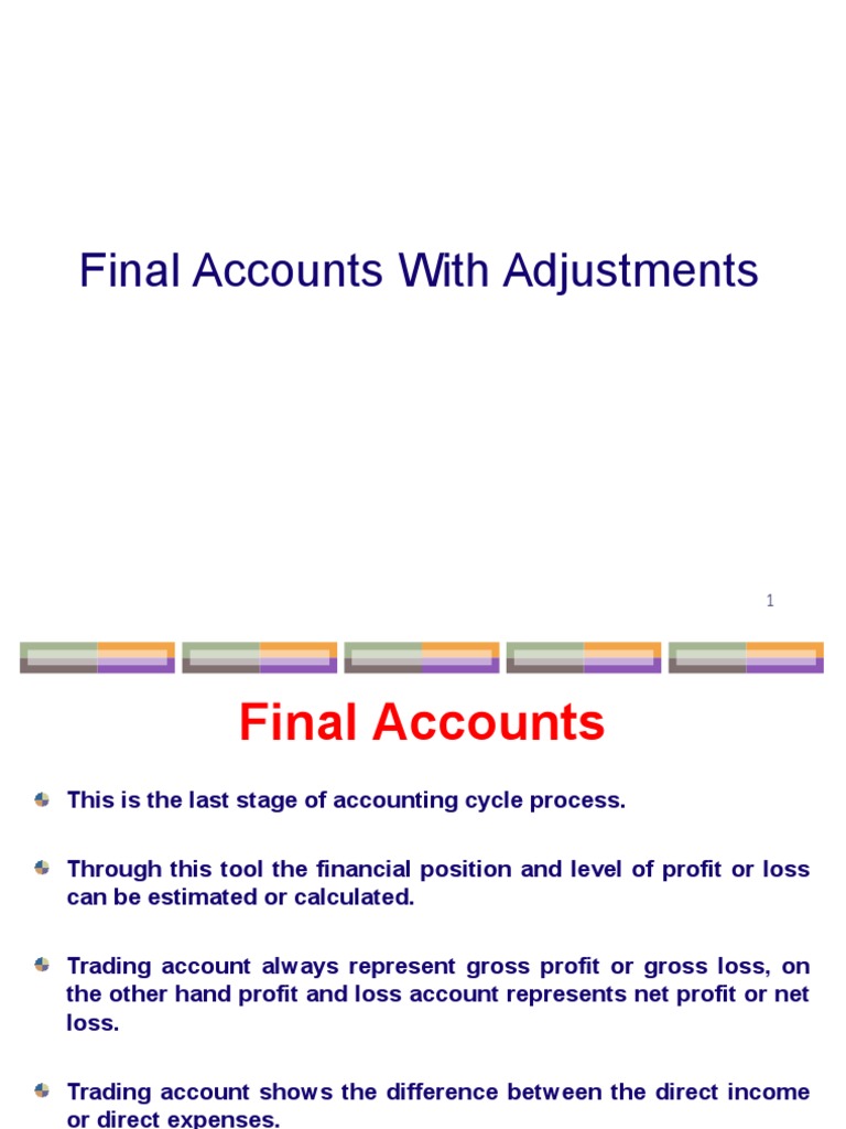 Adjustments For Final Accounts | PDF | Debits And Credits | Bad Debt Adjustments For Final Accounts | PDF | Debits And Credits | Bad Debt
