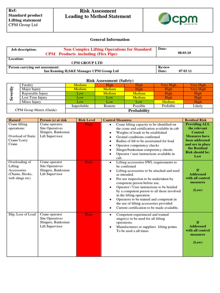 Non Complex Method Statement For Offloading | PDF | Crane (Machine ...