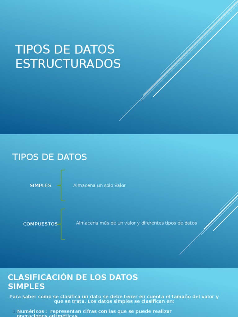 Tipos de Datos Estructurados | PDF | Tipo de datos | Programa de ...