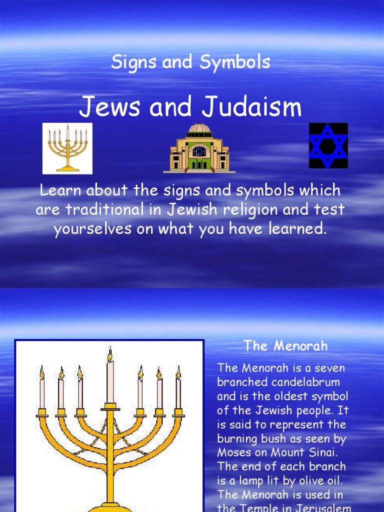 Signs Symbols Judaism | PDF | Synagogue | Torah