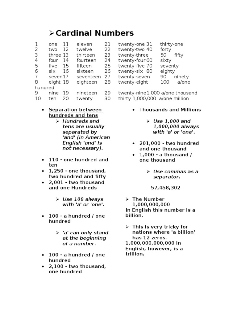 Difference of Cardinal and Ordinal Numbers | PDF | Teaching Mathematics ...