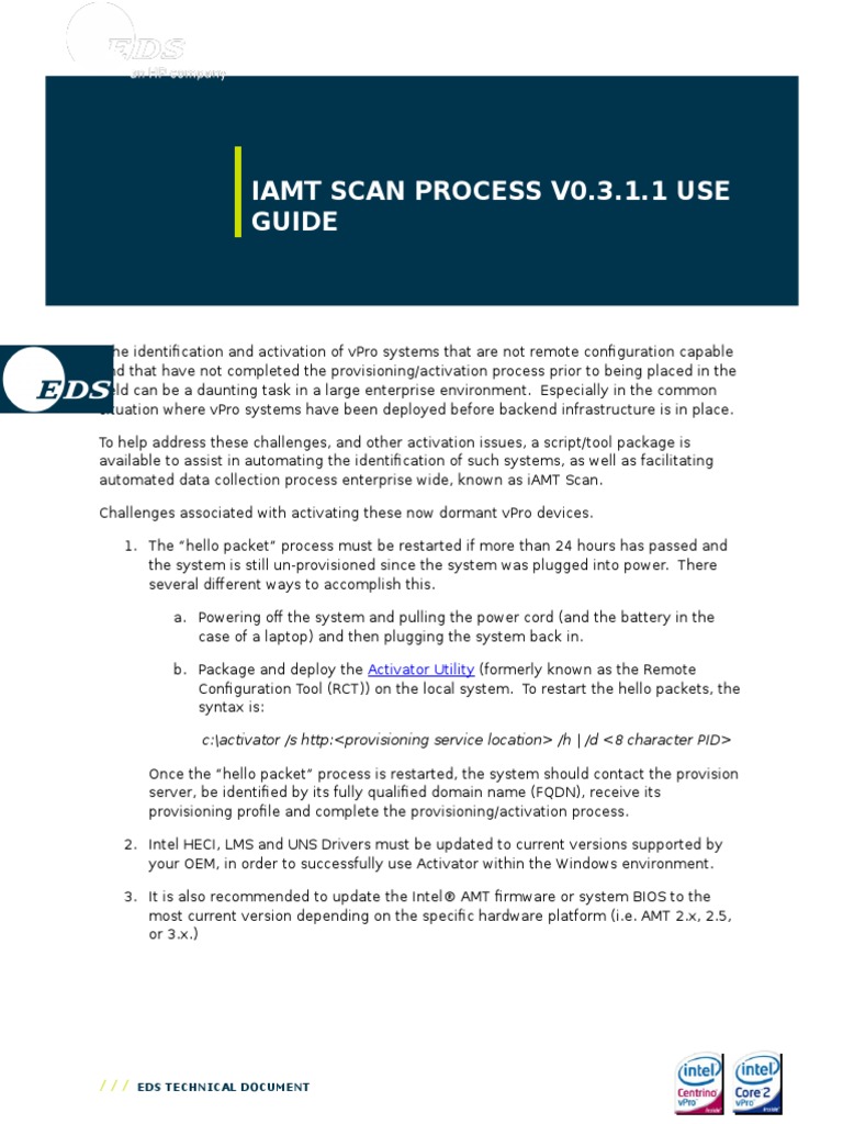 IAMT Scan v0.3.1.1 Use Guide | PDF | Windows Registry | Command Line ...