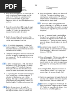 Angle of Elevation Depression Answer Key | PDF | Home & Garden