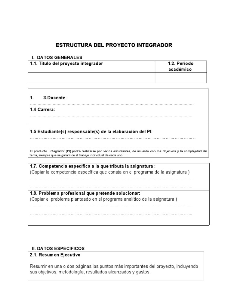 Formato Proyecto Integrador PDF | PDF | Metodología | Teoría