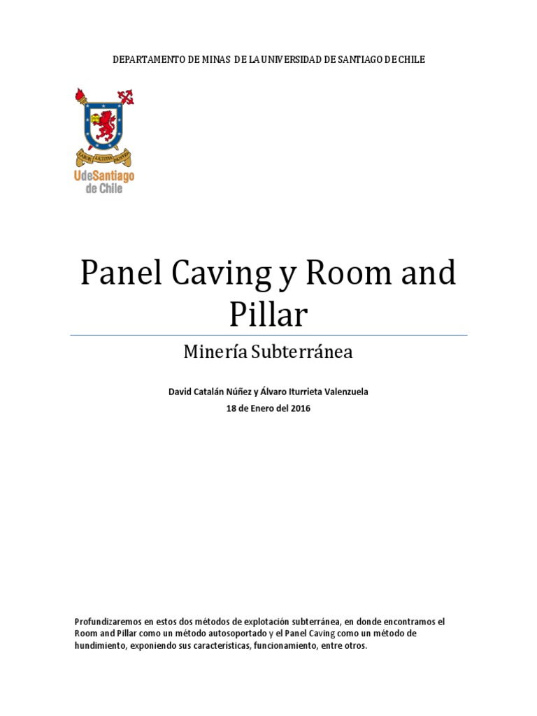 Informe Panel Caving | PDF | Minería | Cobre