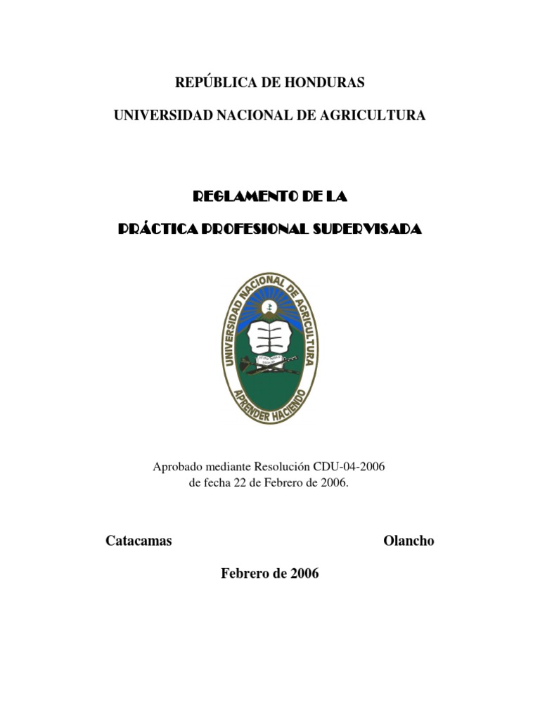 Reglamento de La PPS UNA | PDF | Conocimiento | Bibliografía