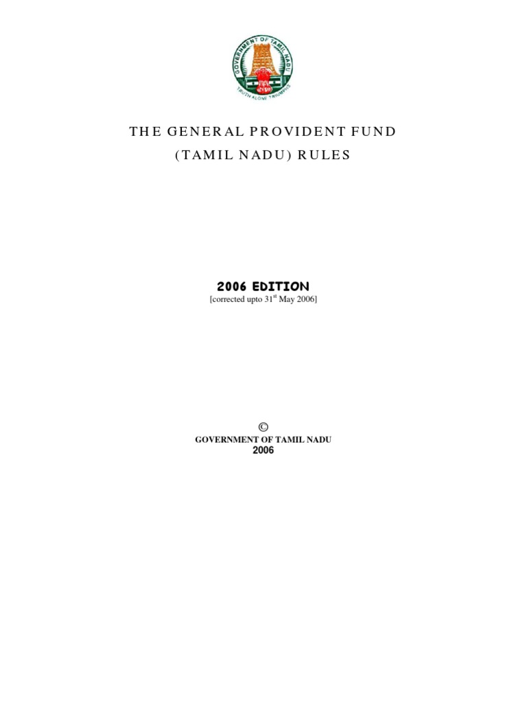 Tamilnadu GPF Rules | PDF | Subscription Business Model | Interest