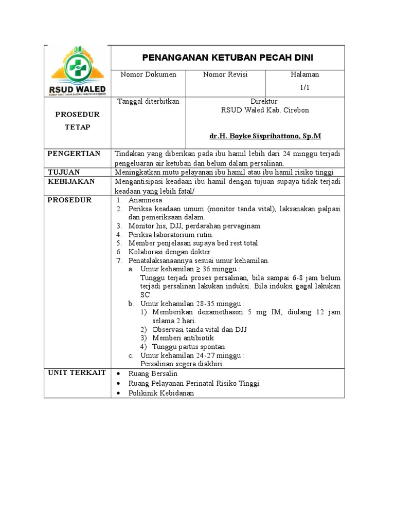 SOP Penanganan KPD | PDF