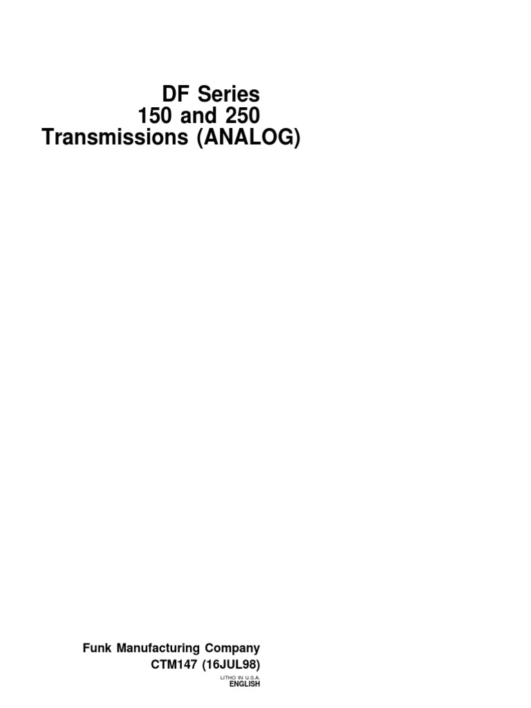 FUNK Transmission PDF | PDF | Transmission (Mechanics) | Screw