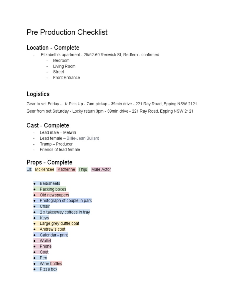 Film Pre-Production Essentials | PDF | Home & Garden