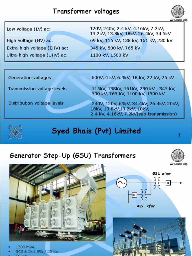 Transformer Voltage Levels and Types Explained | PDF | Electromagnetic ...
