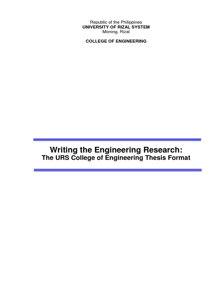 Engineering Research Guidelines A4 | PDF | Conceptual Model | Thesis