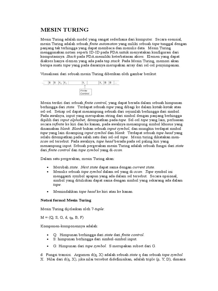 Makalah Mesin Turing | PDF