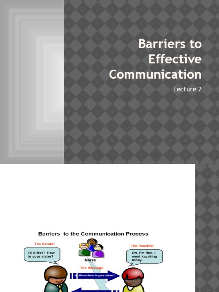 Barriers To Effective Communication | PDF | Nonverbal Communication ...