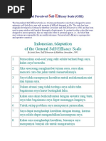 Generalized Self Efficacy Scale Untuk Dibagikan | PDF