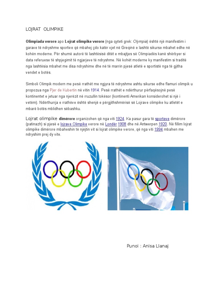 Lojrat Olimpike | PDF