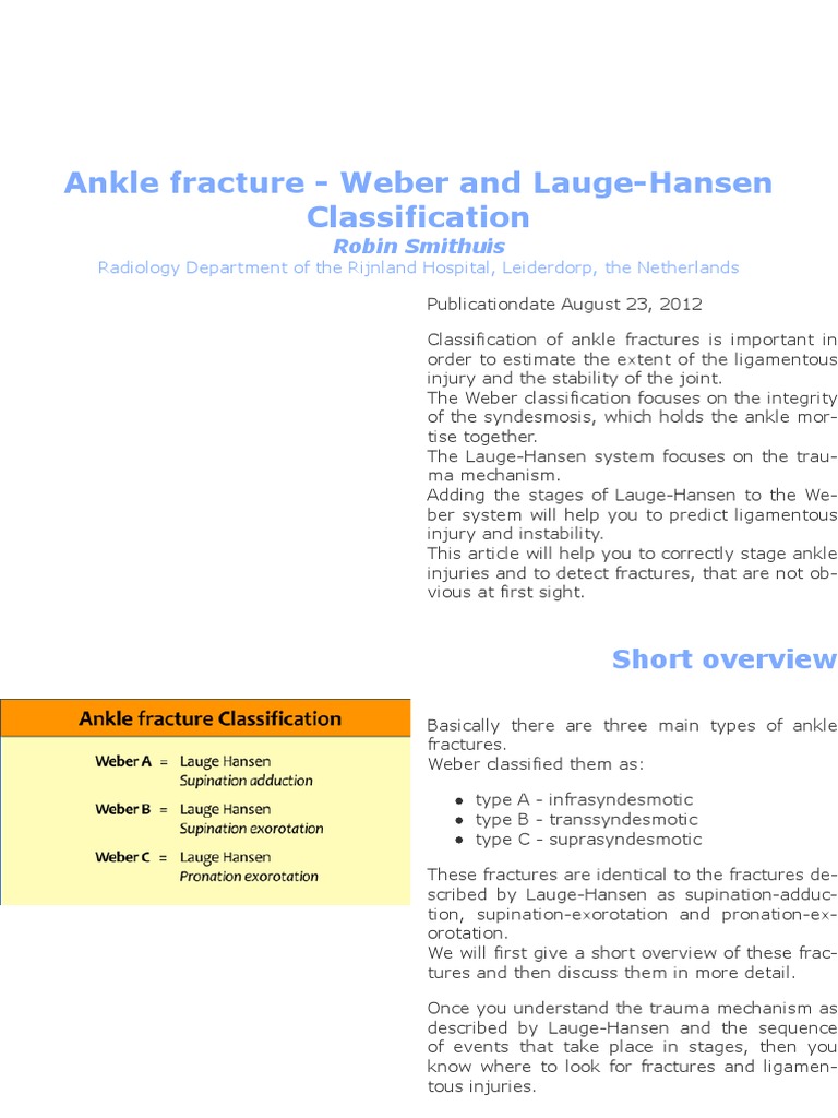 The Radiology Assistant: Ankle Fracture - Weber and Lauge-Hansen ...
