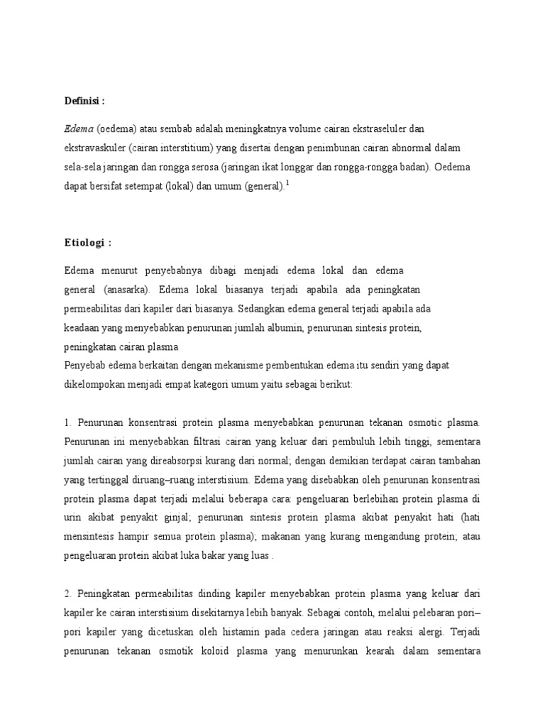 Edema Tungkai | PDF | Sains & Matematika