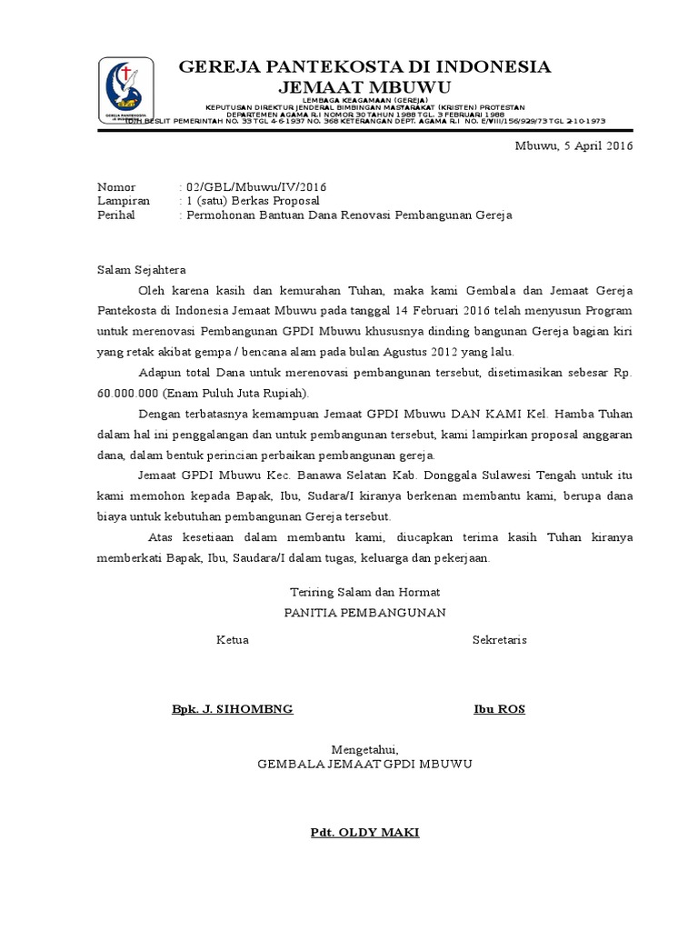 Contoh Surat Rekomendasi Gereja 51 Koleksi Gambar - Riset