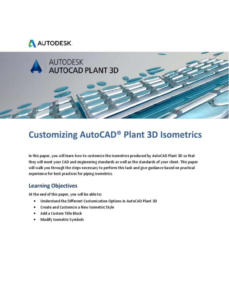 AutoCAD Plant 3D Customizing Isos | PDF | Auto Cad | Autodesk