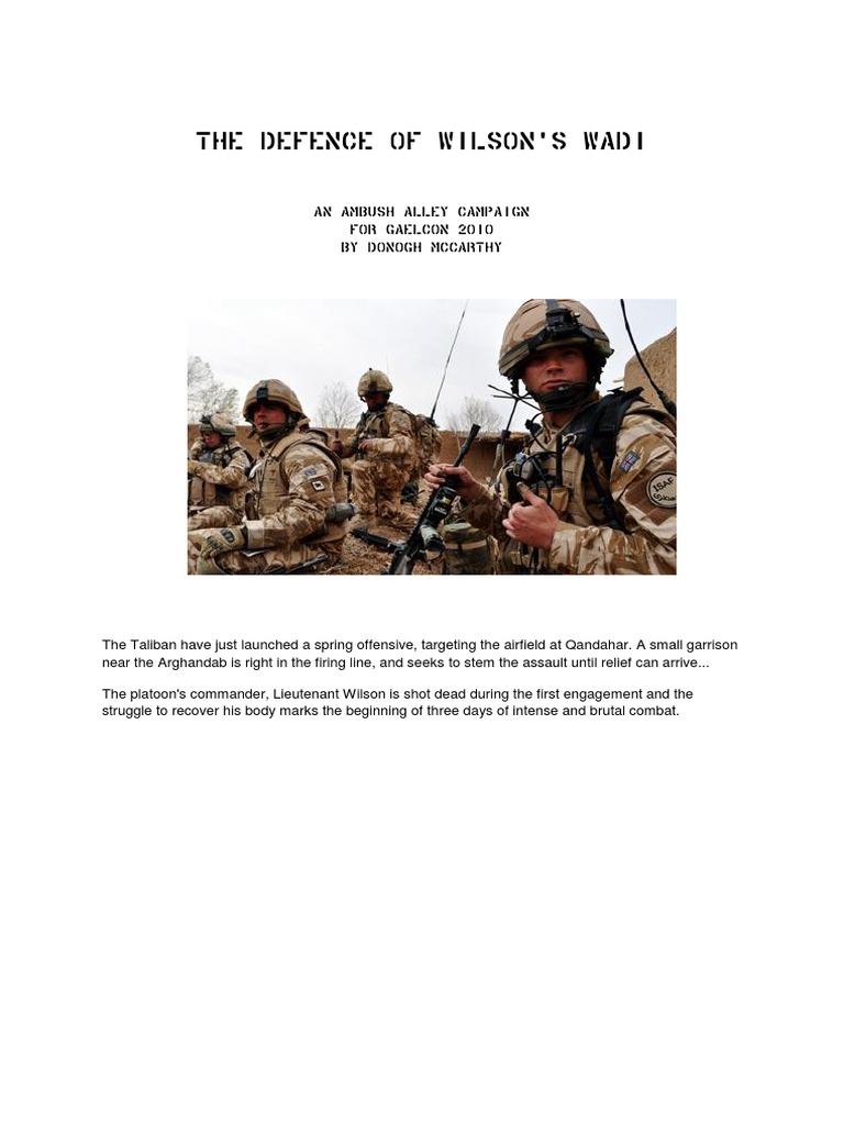 Force On Force - Defence of Wilson's Wadi | PDF | Sniper | Rocket ...