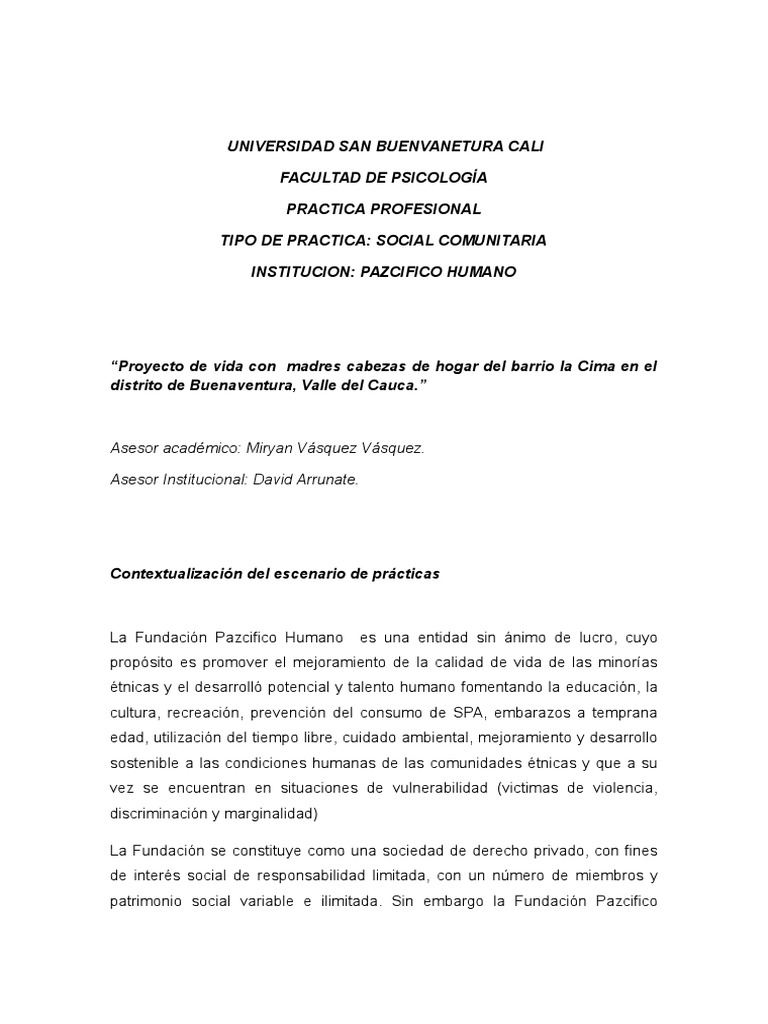 Proyecto de Practica Profesional. | PDF | Comunidad | Sociedad