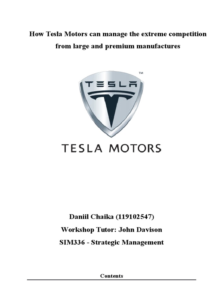Tesla Motors Strategic Analysis | PDF | Business | Computers