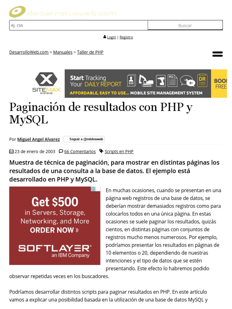 Paginación de Resultados Con PHP y MySQL | PDF | SQL | Comillas