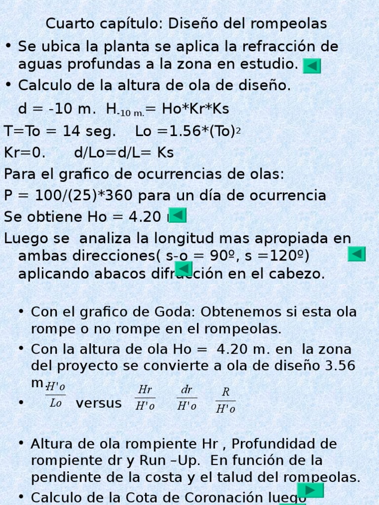 DISEÑO DE Rompeolas | PDF | Hidrografía | Fenomeno fisico